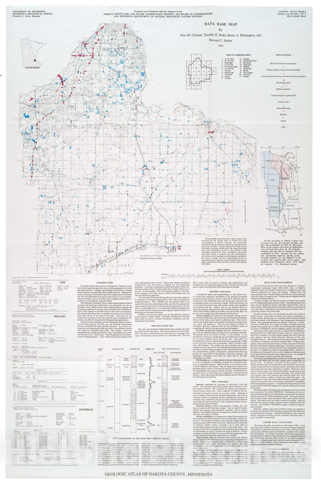 Map : Geologic atlas, Dakota County, Minnesota, 1990 Cartography Wall ...
