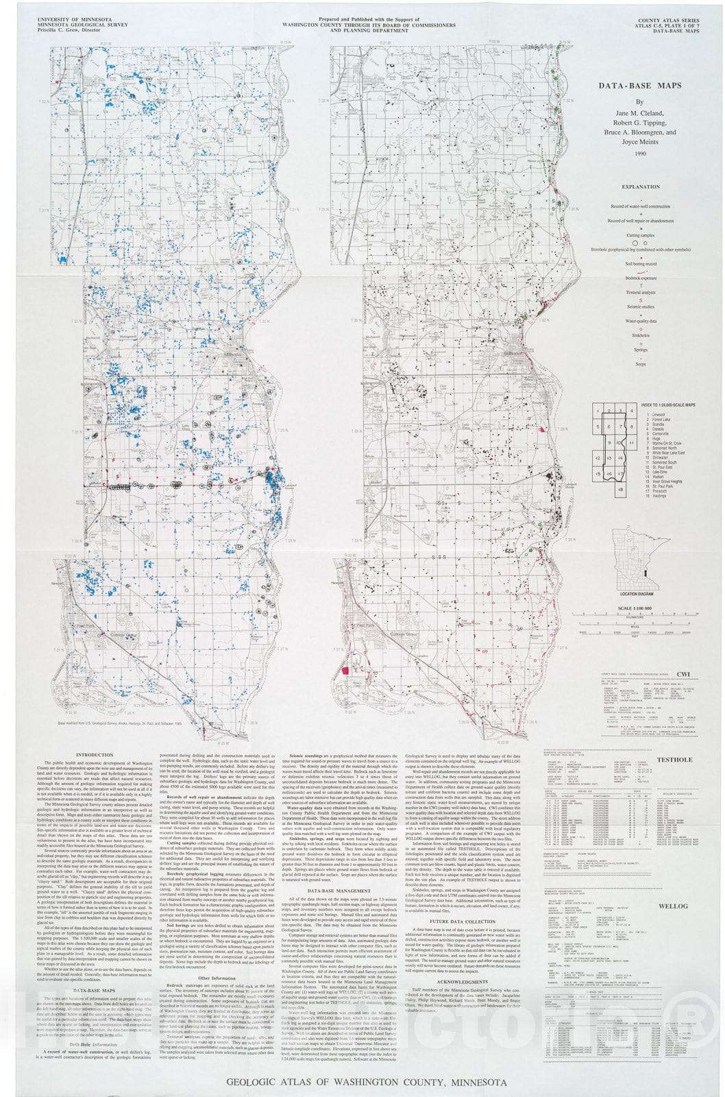 Map : Geologic atlas, Washington County, Minnesota, 1990 Cartography W ...