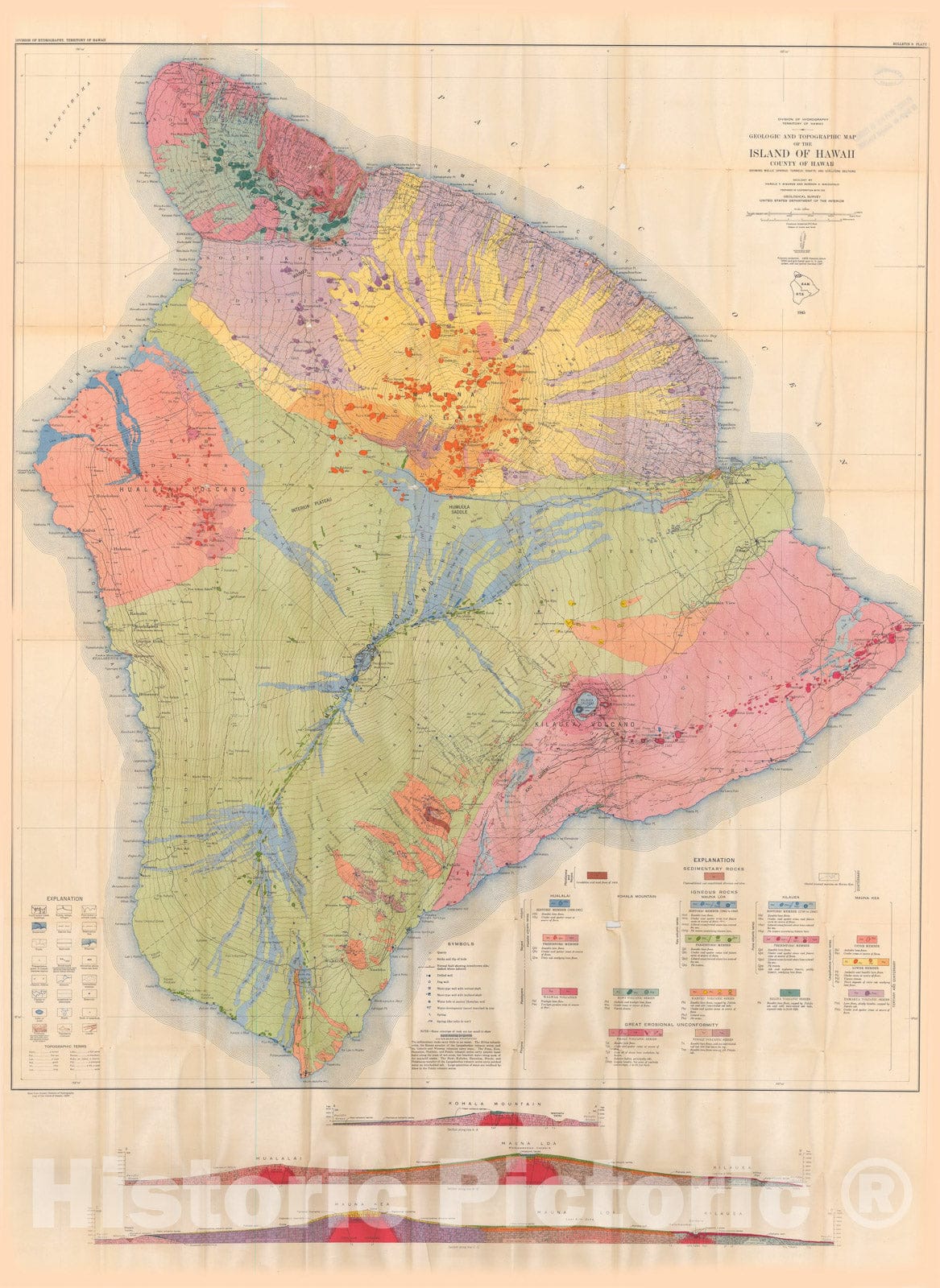 Map : Geology and ground-water resources of the Island of Hawaii, 1946 ...