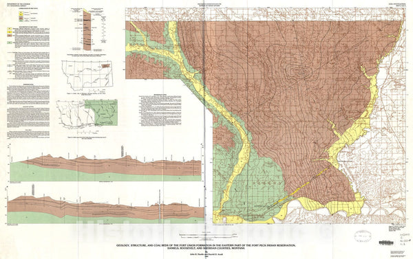 Map : Geology, structure, and coal beds of the Fort Union Formation in ...