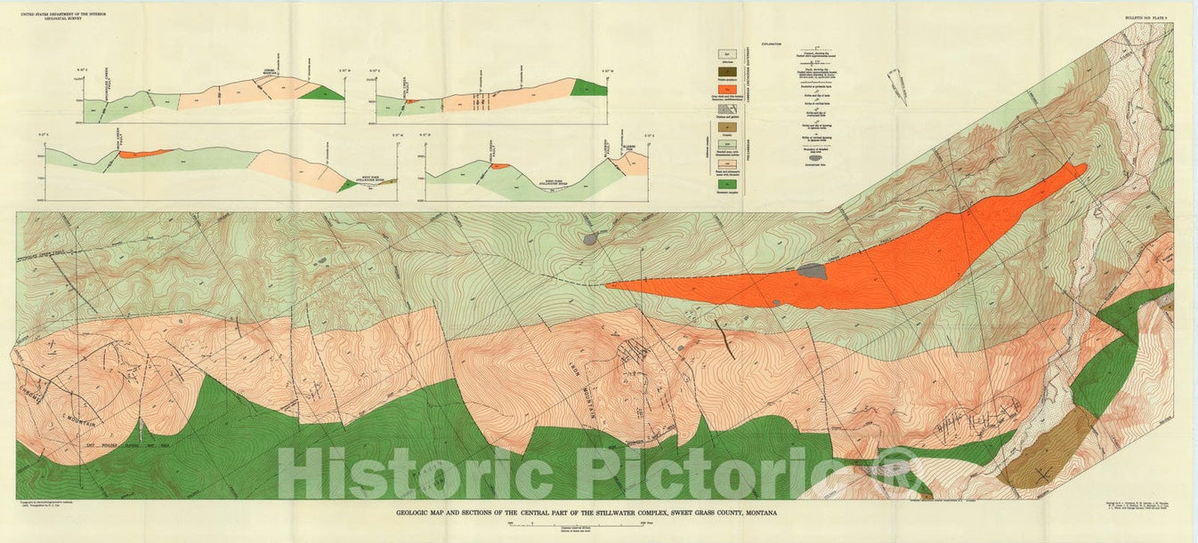 Map : Chromite deposits in the central part of the Stillwater complex ...