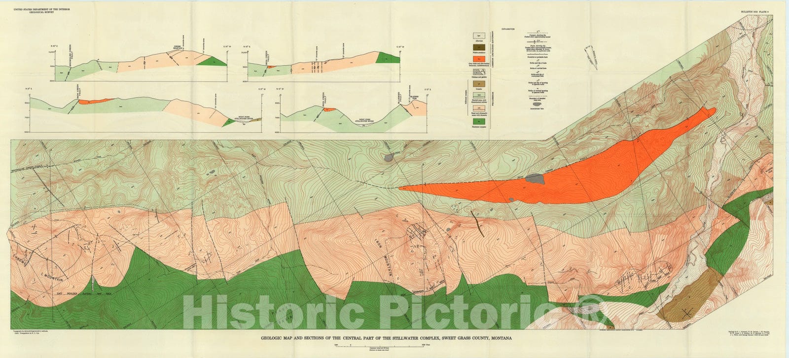 Map : Chromite deposits in the central part of the Stillwater complex ...
