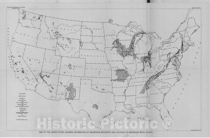 Map : Magnesium resources of the United States - a geologic summary an ...
