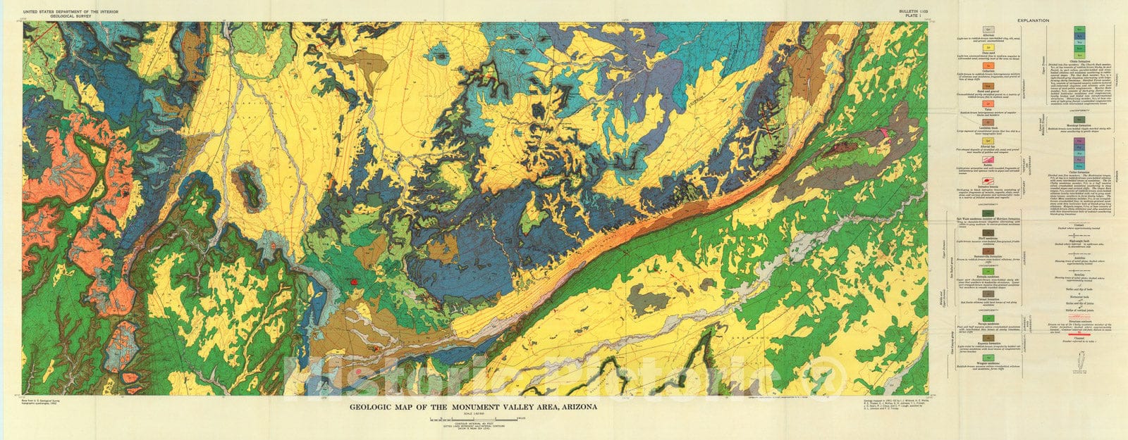 Map : Geology and uranium-vanadium deposits of the Monument Valley are ...