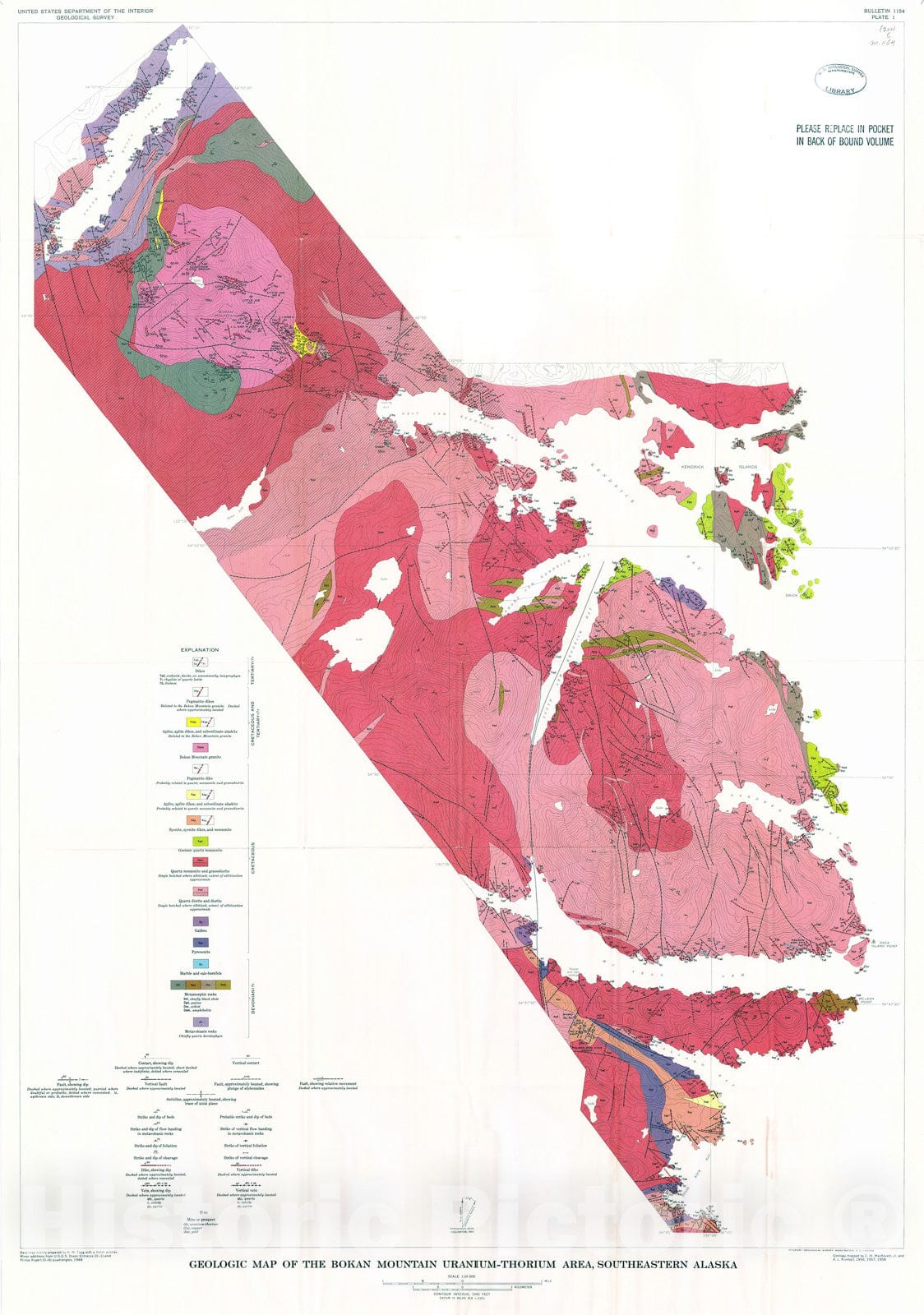 Map : Geology and ore deposits of the Bokan Mountain uranium-thorium a ...