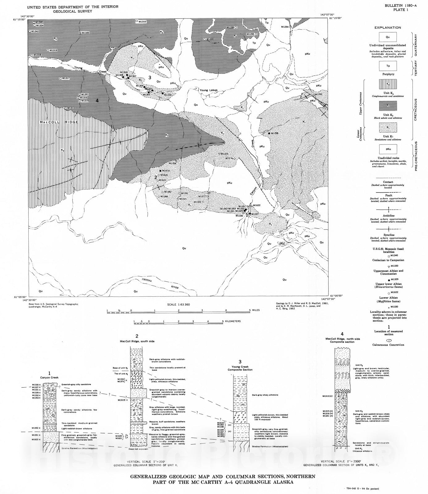 Map : Cretaceous stratigraphy of the McCarthy A-4 quadrangle, southern ...