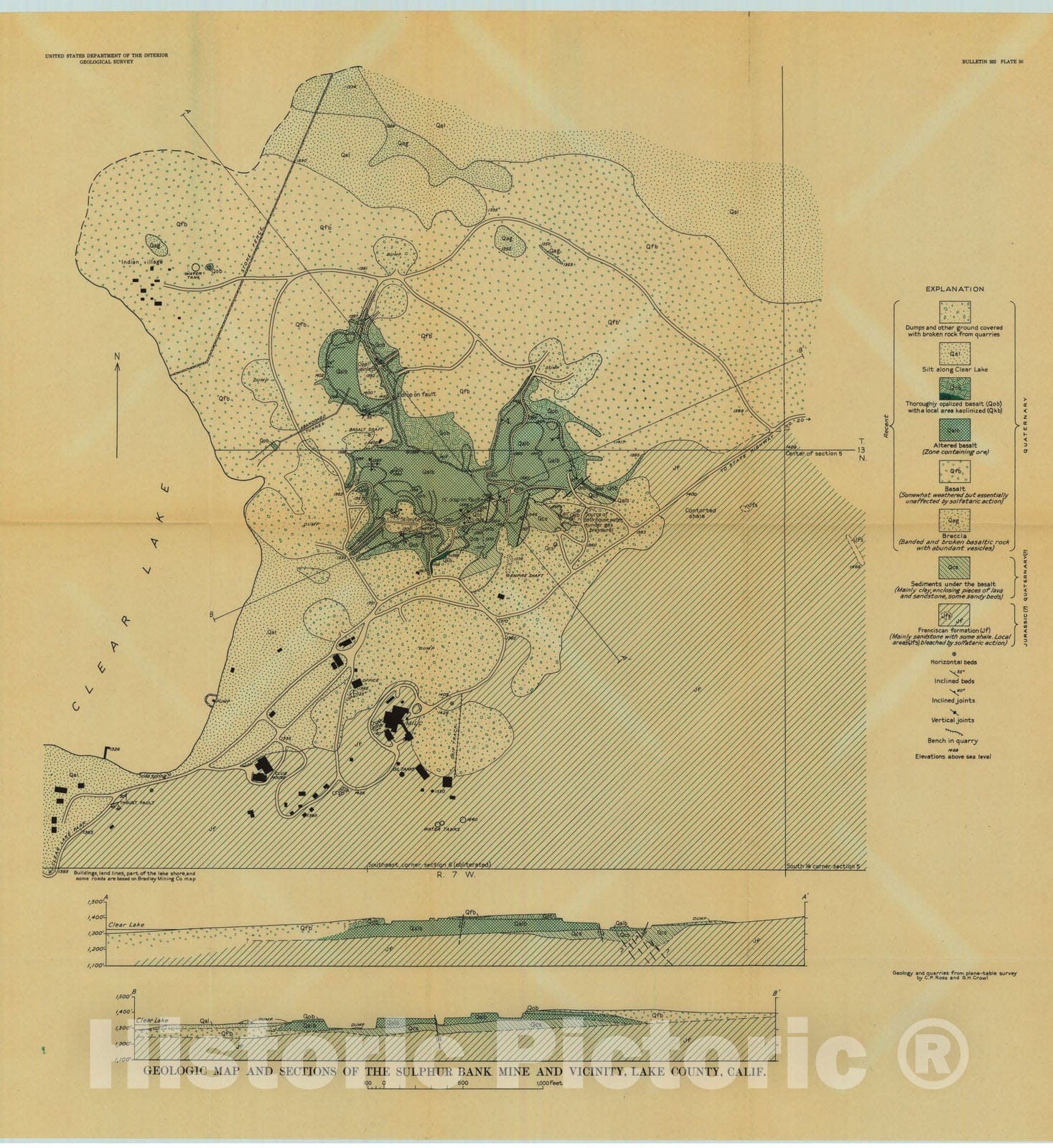 Map : Quicksilver deposits of the Mayacmas and Sulphur Bank districts ...