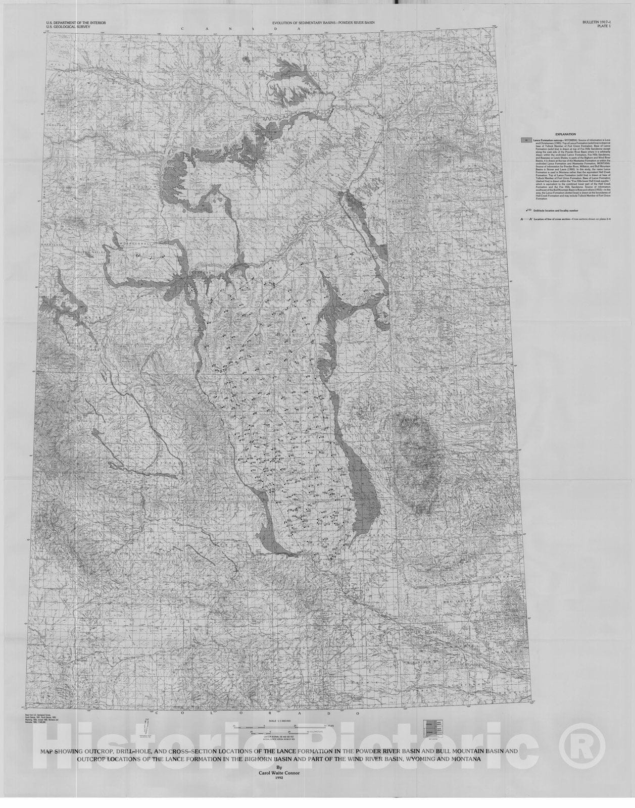 Map : The Lance Formation - petrography and stratigraphy, Powder River ...