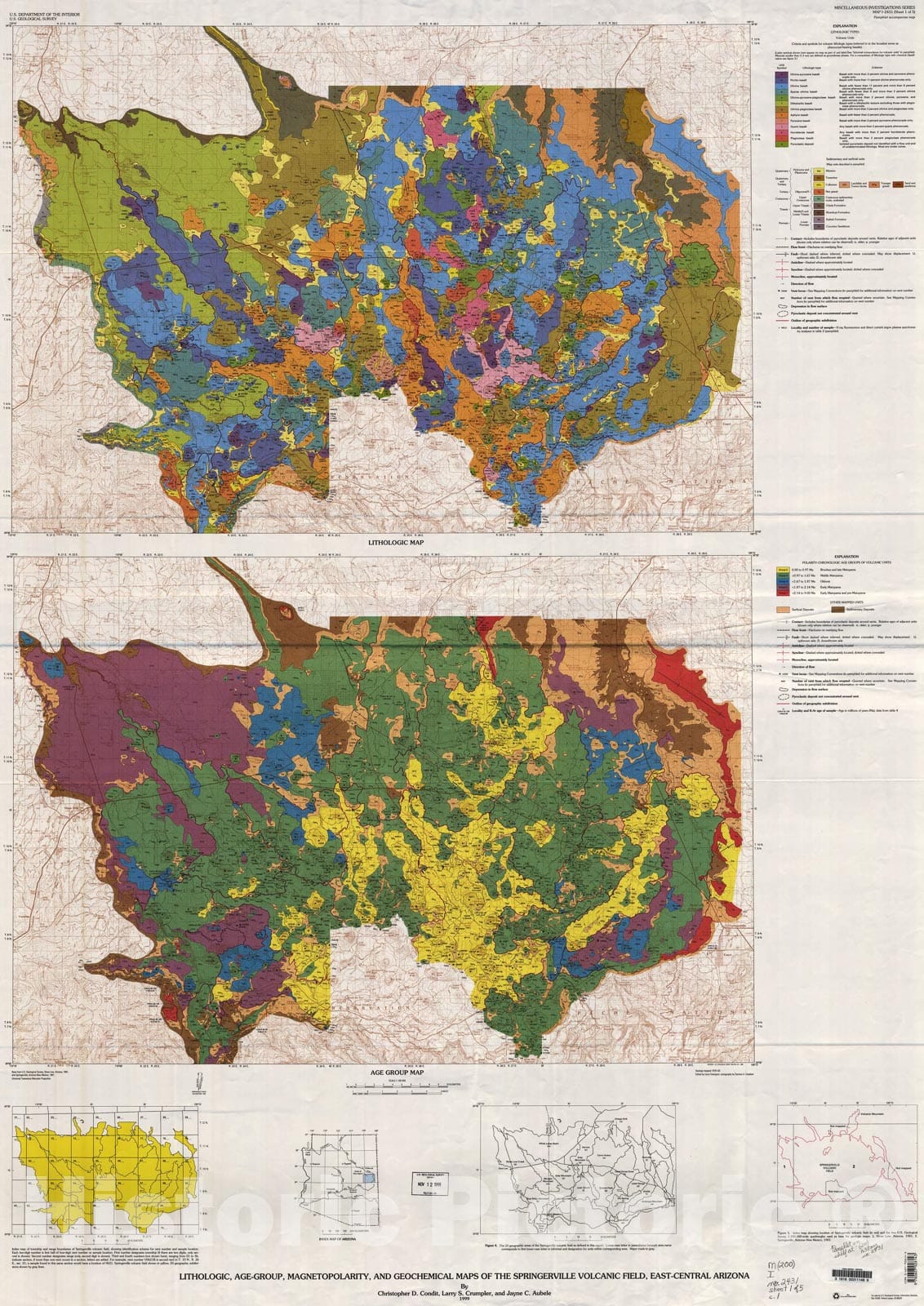 Map : Lithologic, age group, magnetopolarity, and geochemical maps of ...