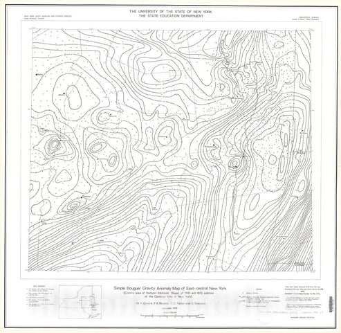 Map : Simple Bouguer Gravity Anomaly Map of East - Central New York, 1 ...