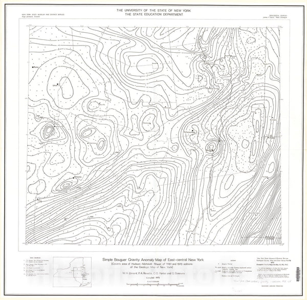 Map : Simple Bouguer Gravity Anomaly Map of East - Central New York, 1 ...