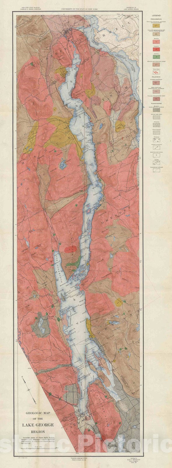 Map : Guide to the geology of the Lake George region, 1942 Cartography ...
