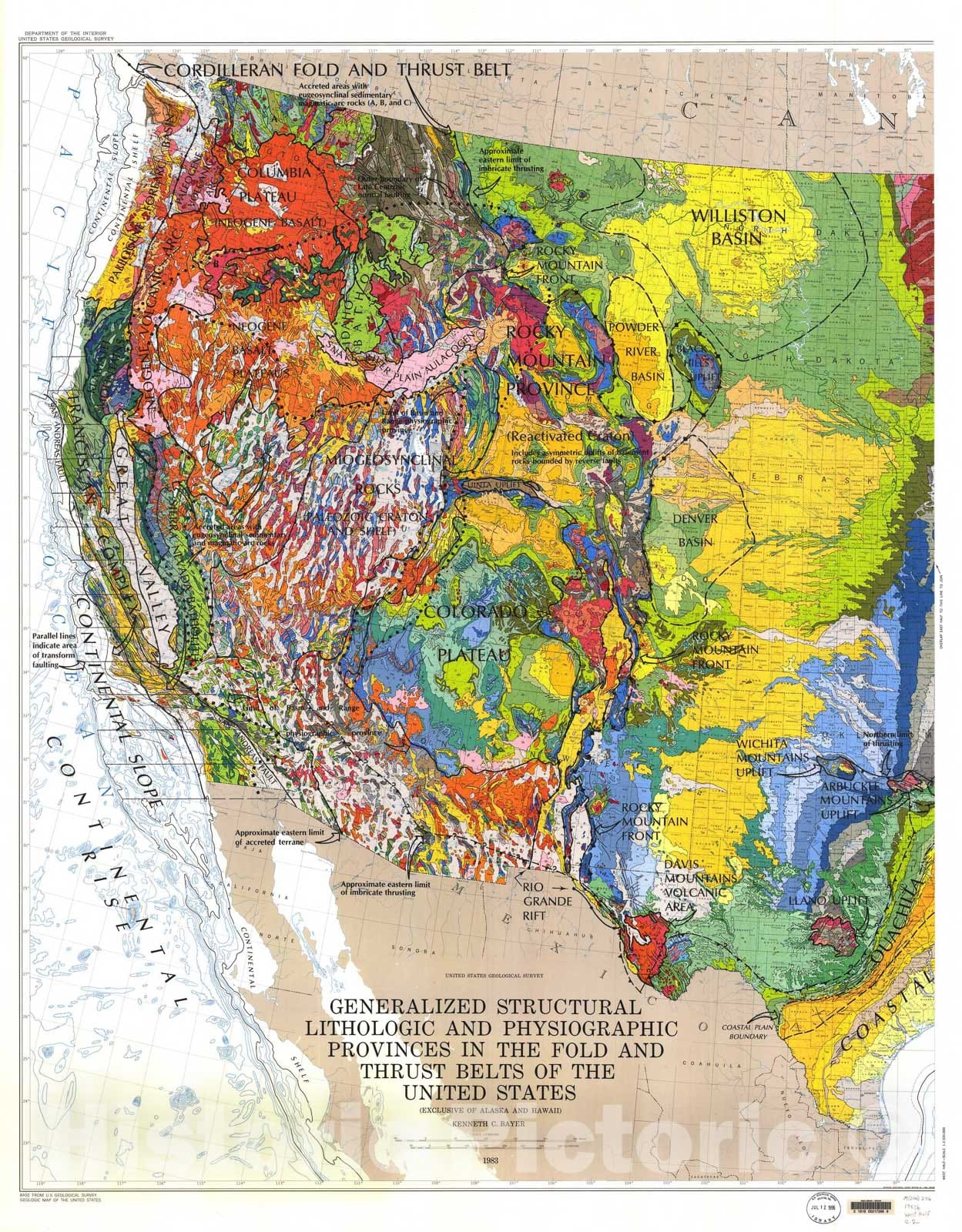 Map : Generalized structural, lithologic, and physiographic provinces ...