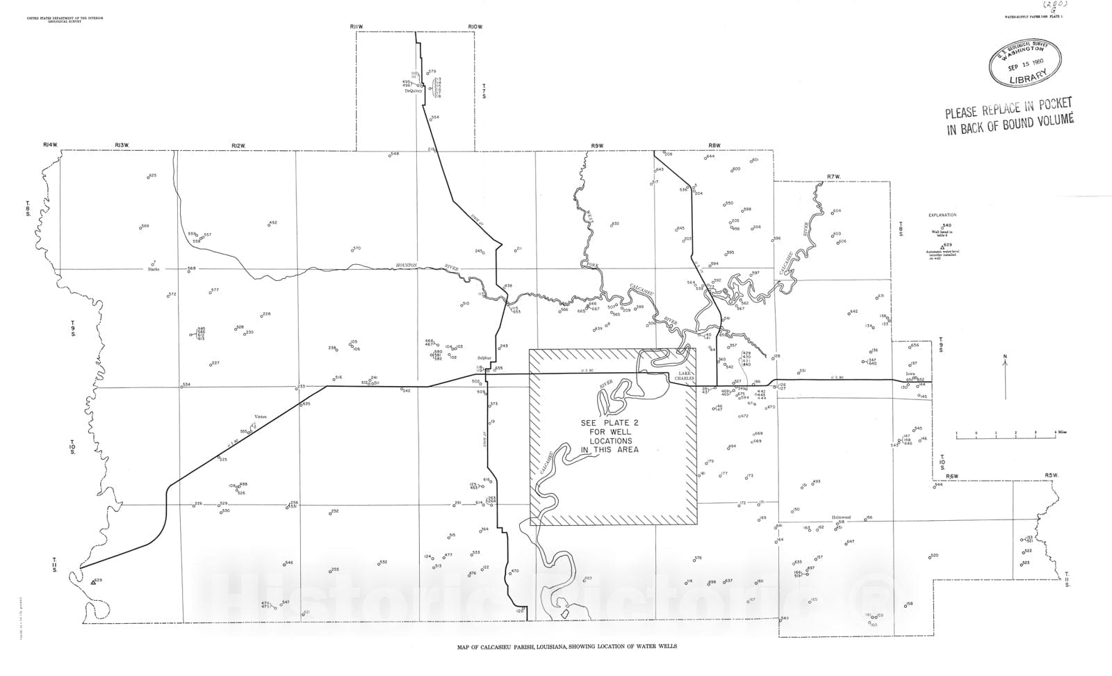 Map : The geology and ground-water resources of Calcasieu Parish, Loui ...