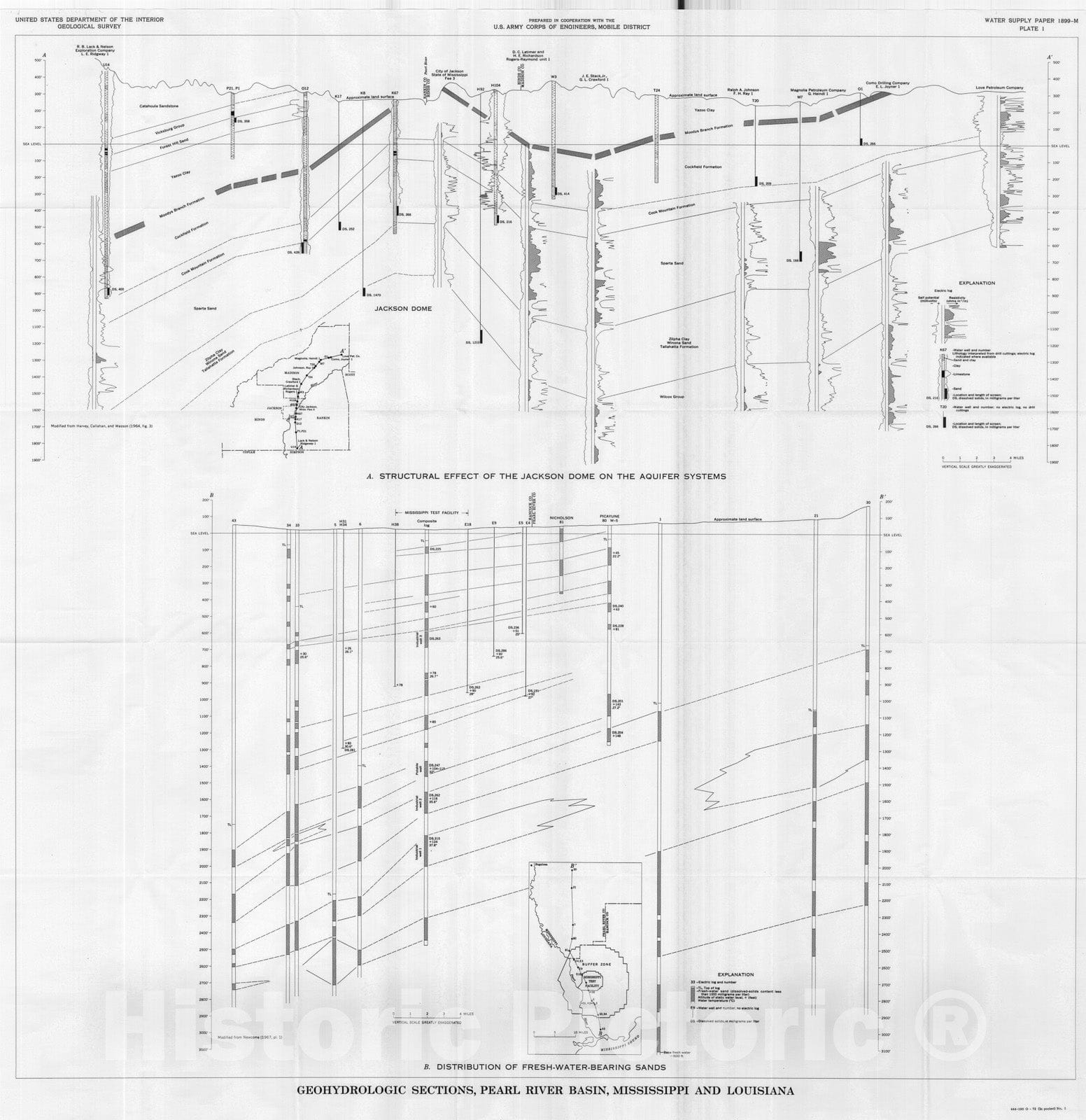 Map : Geohydrologic summary of the Pearl River basin, Mississippi and ...