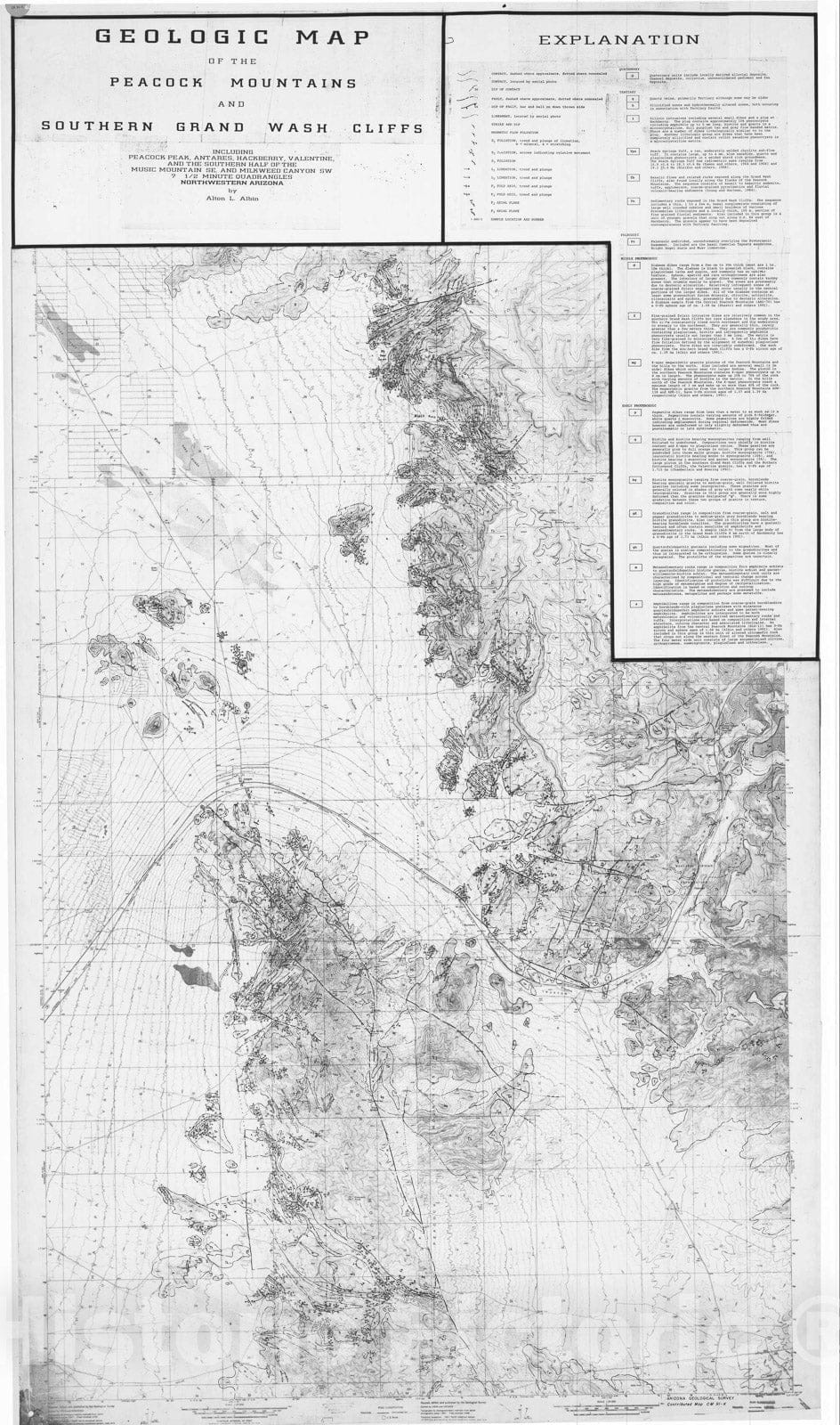 Map : Geologic map of the Peacock Mountains and southern Grand Wash Cl ...