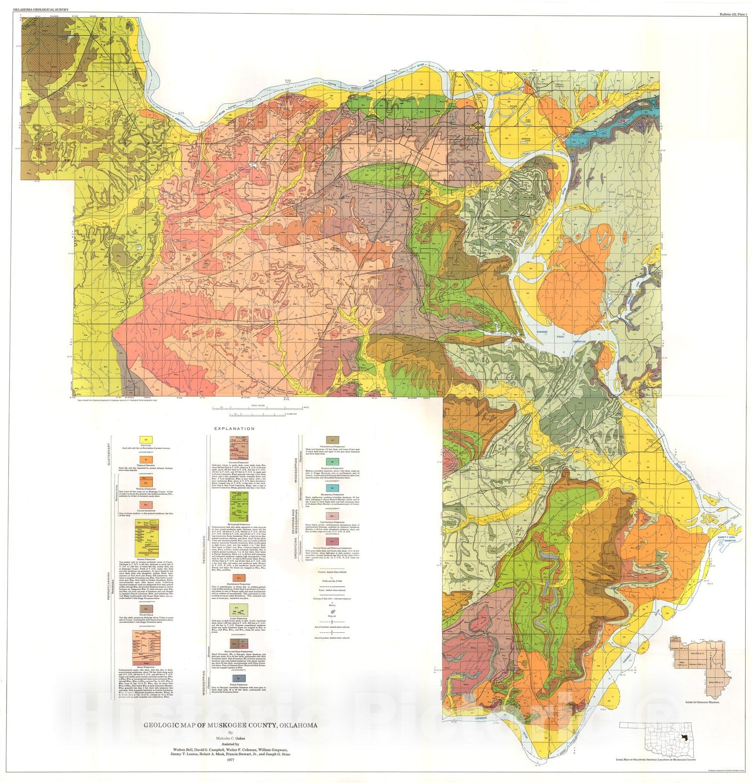 Map : Geology and mineral resources (exclusive of petroleum) of Muskog ...