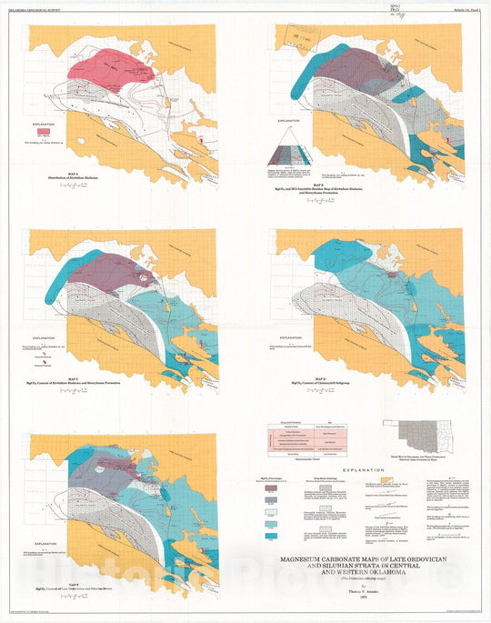 Map : Panel 2. Magnesium carbonate maps of late Ordovician and Siluria ...