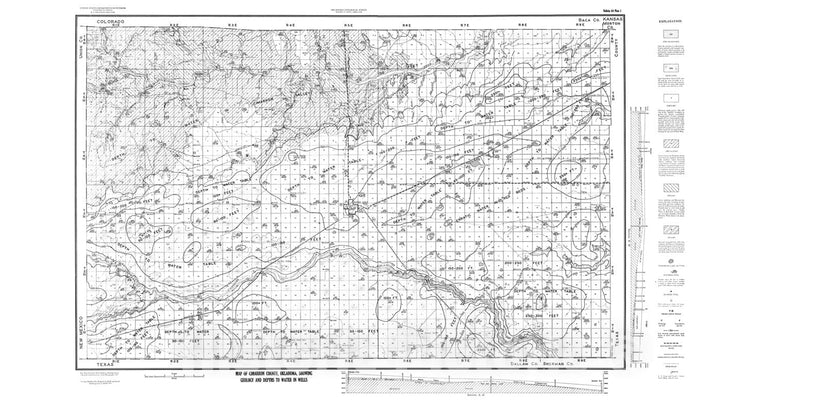 Map : Plate 1. Map of Cimarron County, Oklahoma, showing geology and d ...