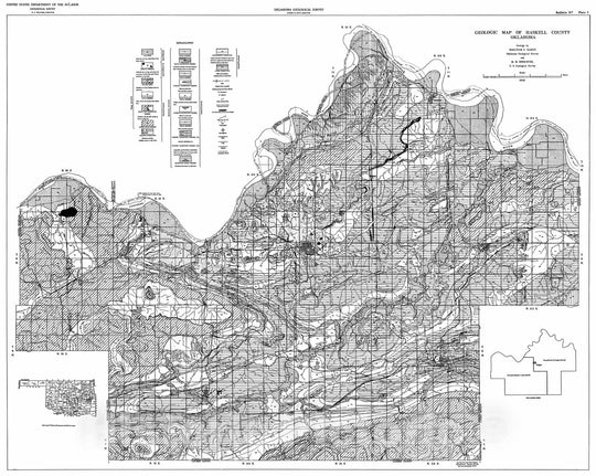 Map : Plate 1. Geologic map of Haskell County, Oklahoma, 1948 Cartogra ...