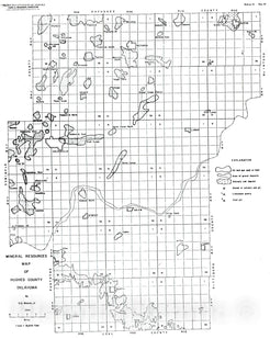 Map : Plate 4. Mineral resources map of Hughes County, Oklahoma, 1954 ...