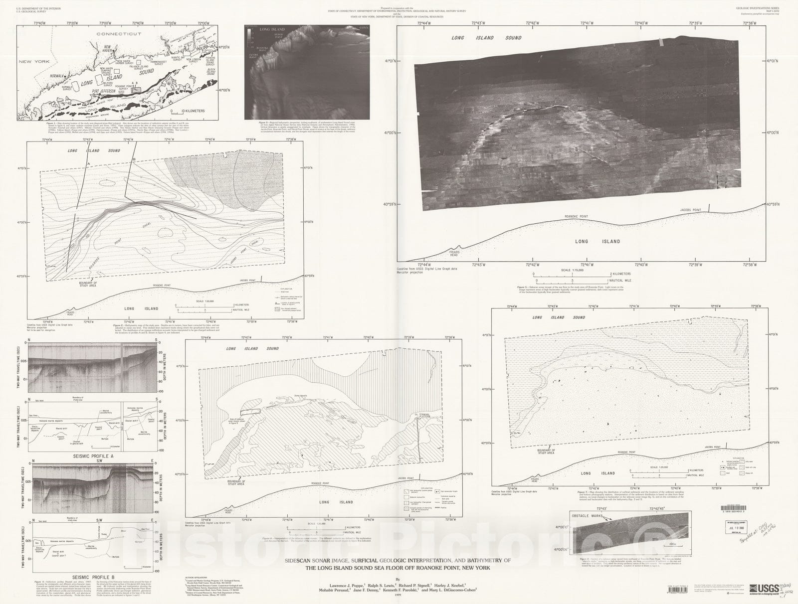 Map : Sidescan sonar image, surficial geologic interpretation, and bat ...