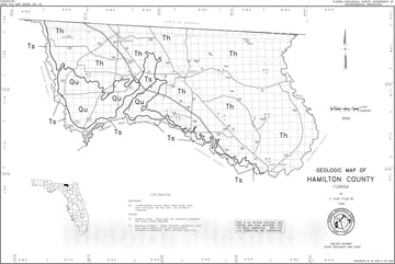 Map : Geologic map of Hamilton County, Florida, 1993 Cartography Wall ...