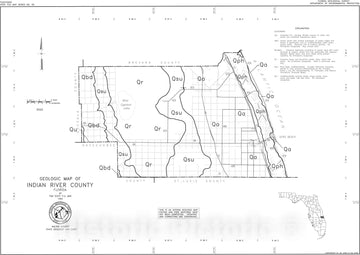 Map : Geologic map of Indian River County, Florida, 1993 Cartography W ...