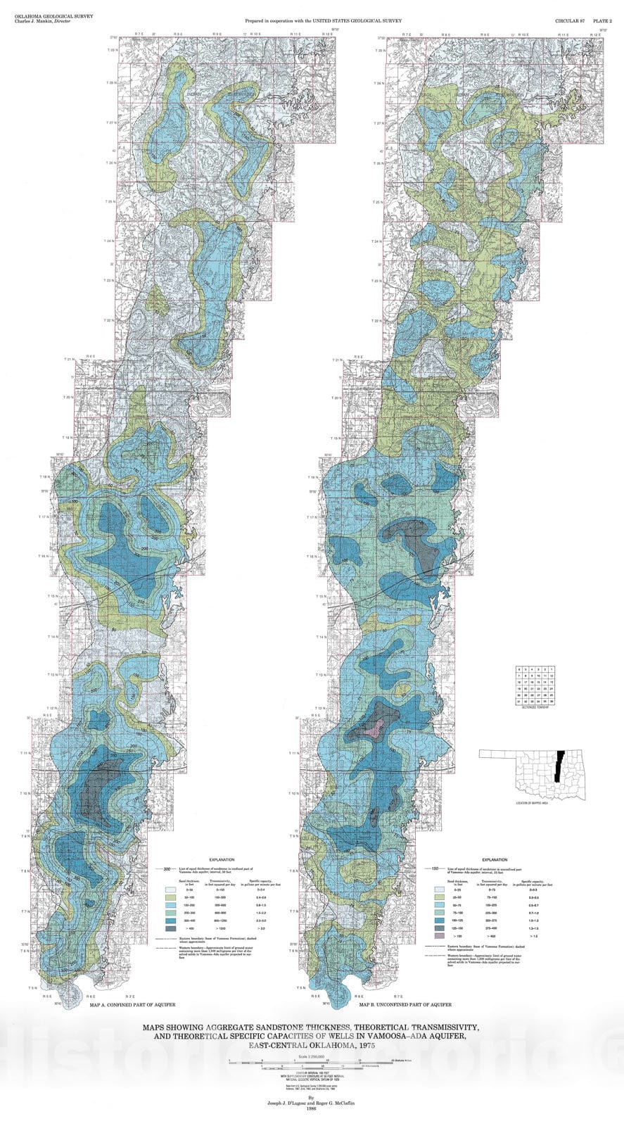 Map : Plate 2. Maps showing aggregate sandstone thickness theoretical ...