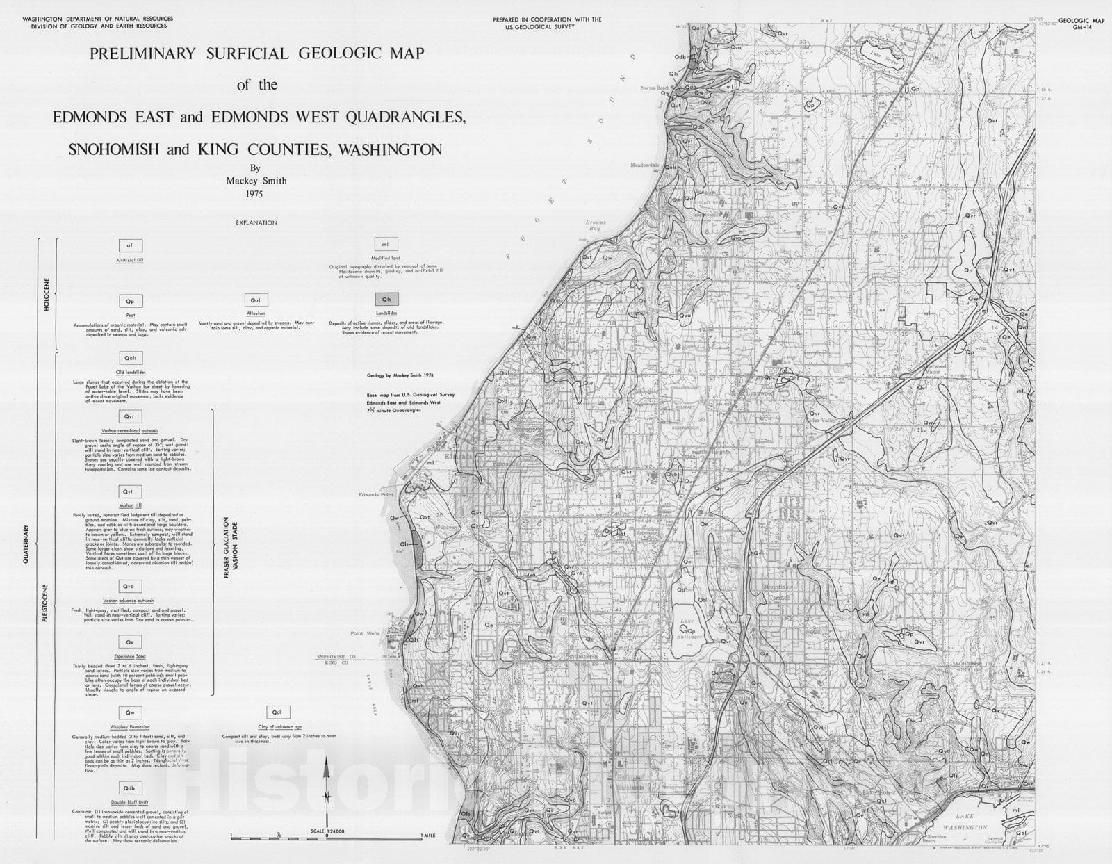 Map : Preliminary surficial geologic map of the Edmonds East and Edmon ...