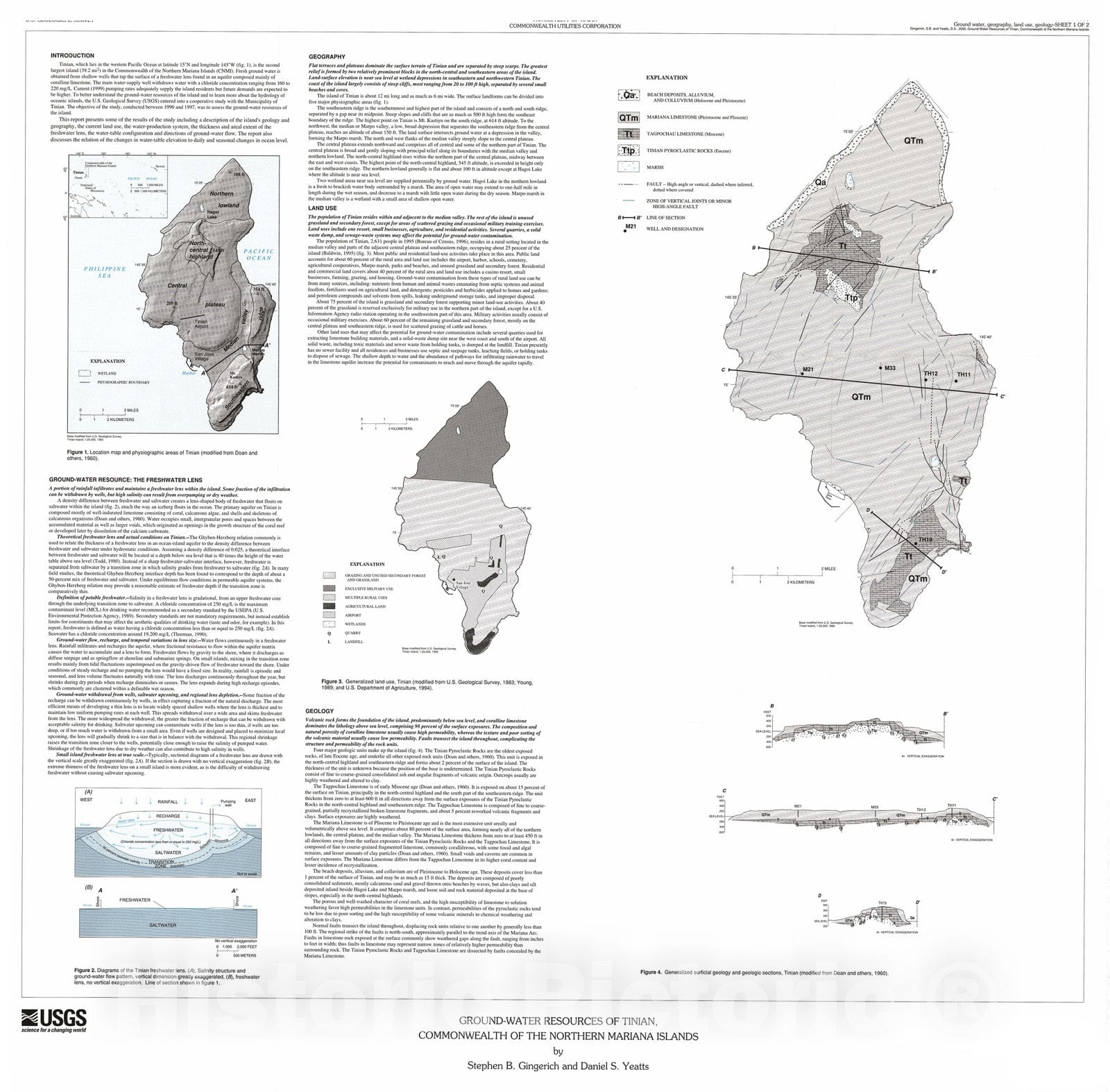 Map : Ground-water resources of Tinian, Commonwealth of the northern M ...