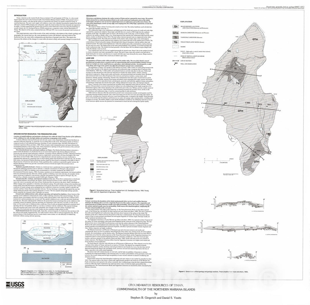 Map : Ground-water resources of Tinian, Commonwealth of the northern M ...