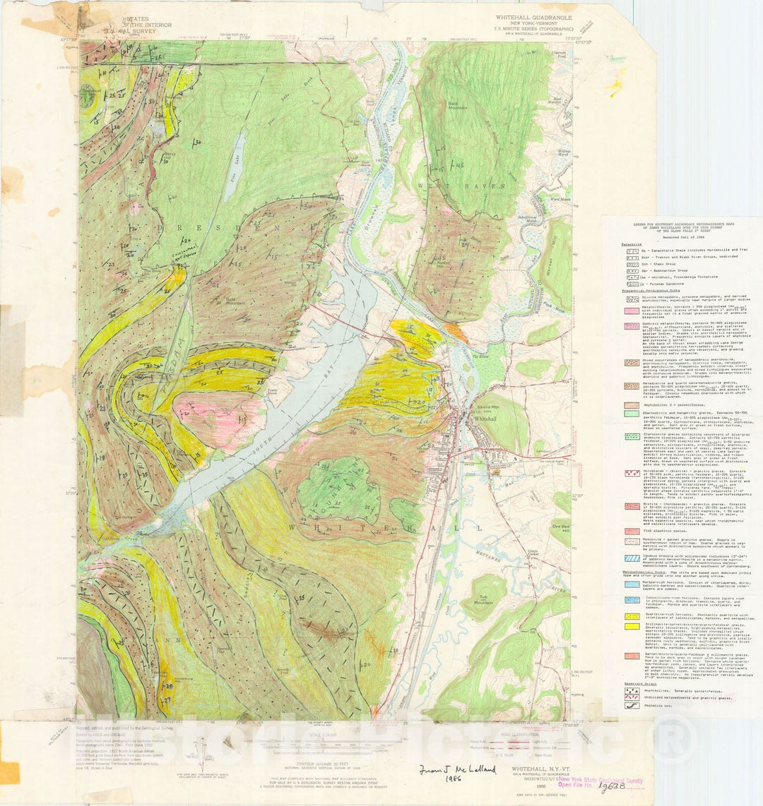 Map : Preliminary geologic map and cross sections of the Whitehall 7.5 – Historic Pictoric