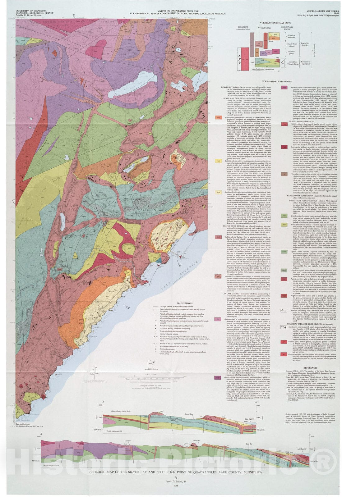Map : Geologic map of the Silver Bay and Split Rock Point NE quadrangl ...