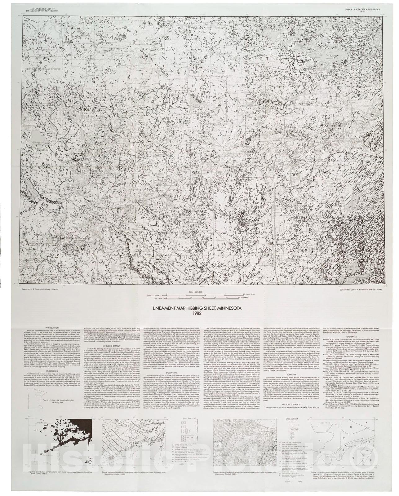 Map : Lineament map, Hibbing sheet, Minnesota, 1982 Cartography Wall A ...