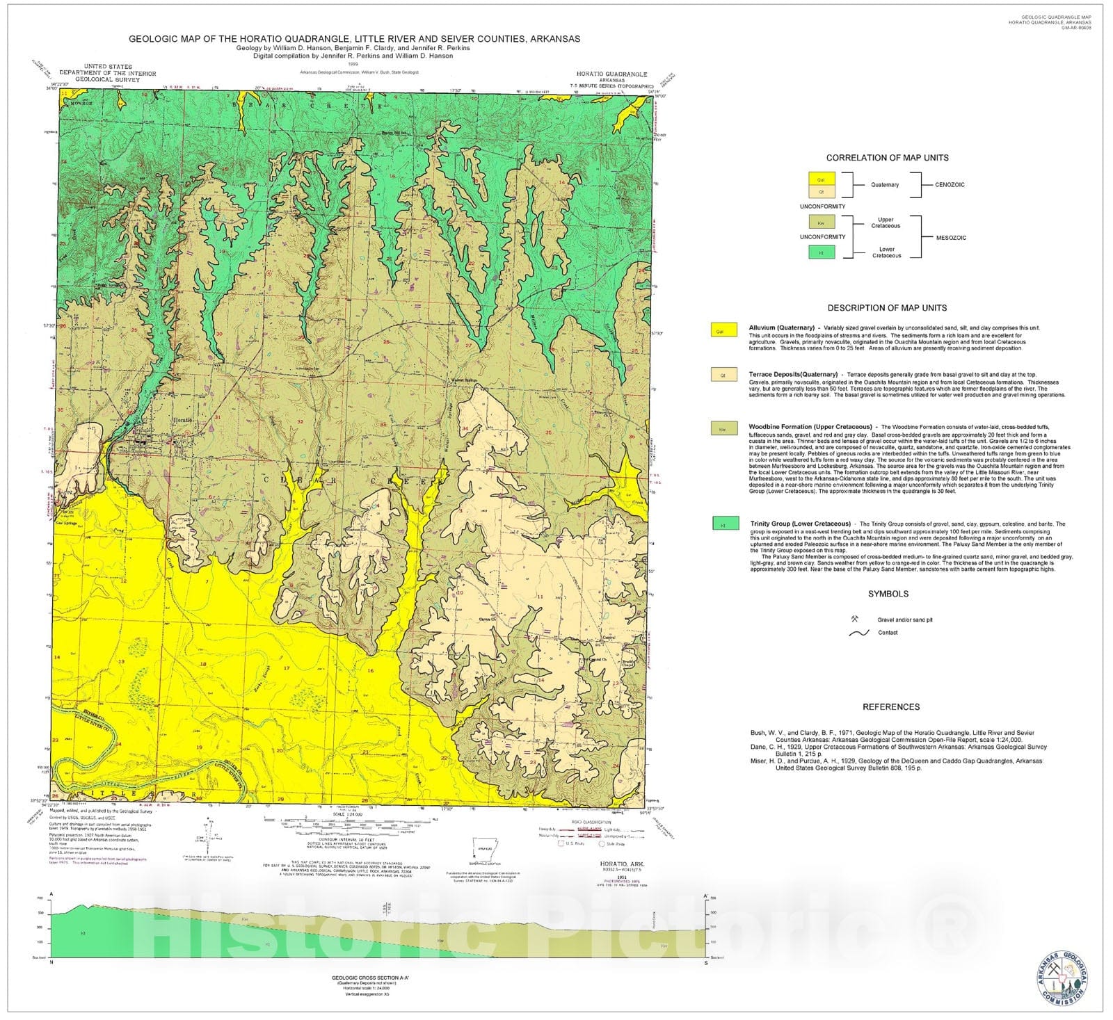 Map : Geologic Map of the Horatio Quadrangle, Little River and Sevier ...