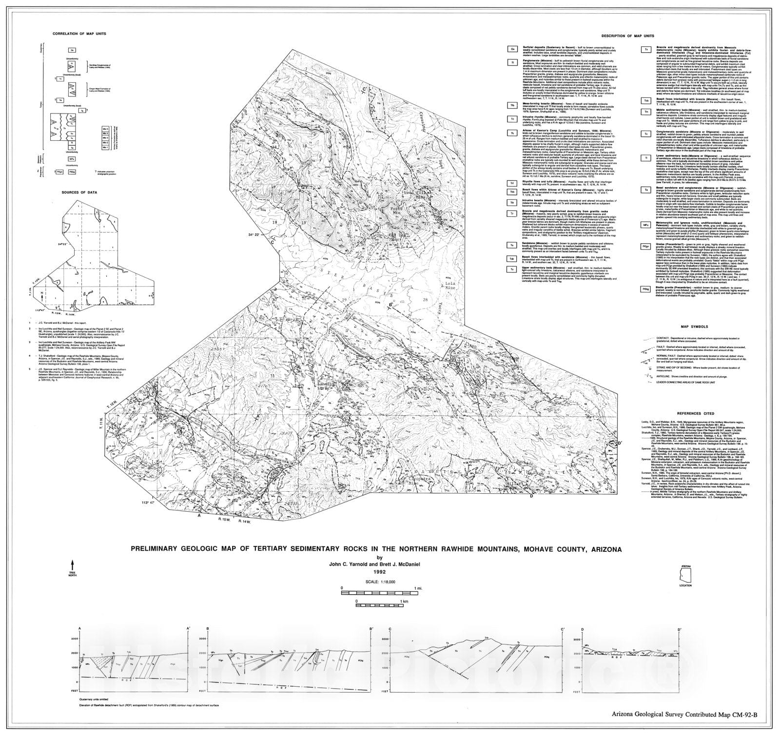 Map : Preliminary geologic map of Tertiary sedimentary rocks in the no ...