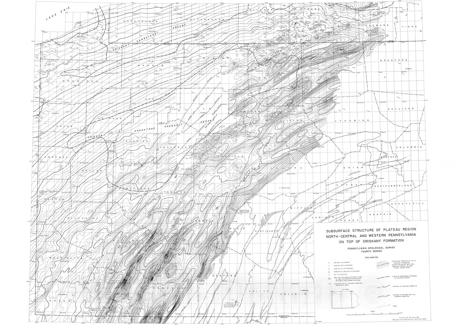 Map : Subsurface structure of the Plateau region of north-central and ...