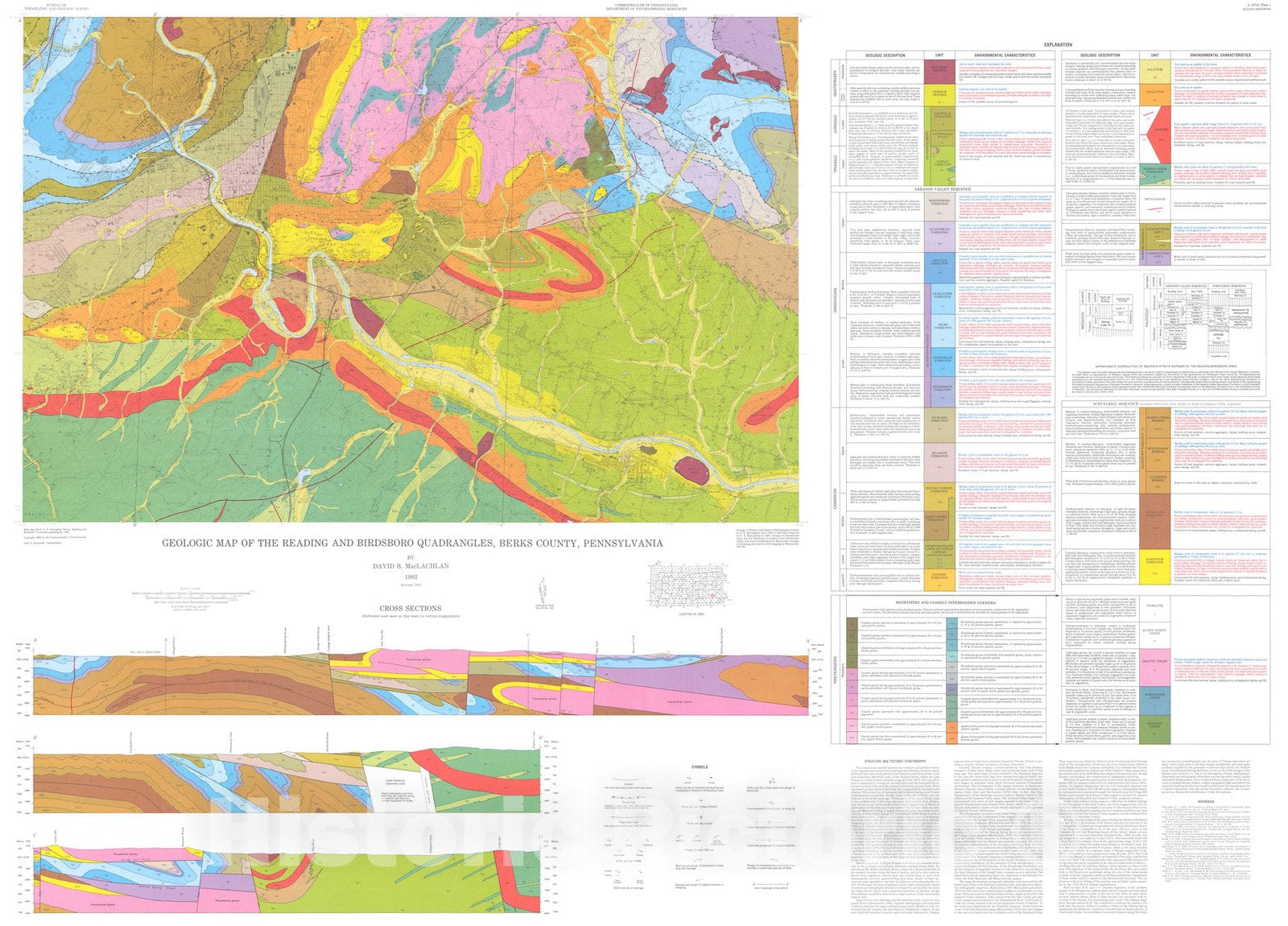 Map : Geology and mineral resources of the Reading and Birdsboro quadr ...