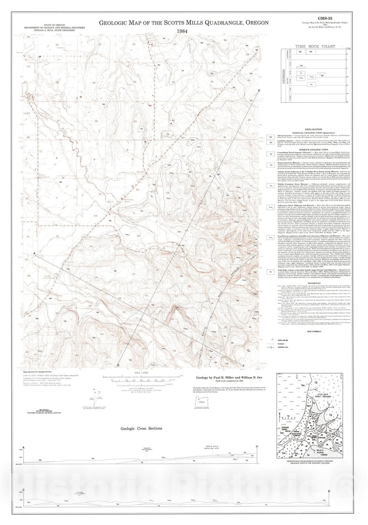Map : Geologic map of the Scotts Mills quadrangle, 1984 Cartography Wa ...