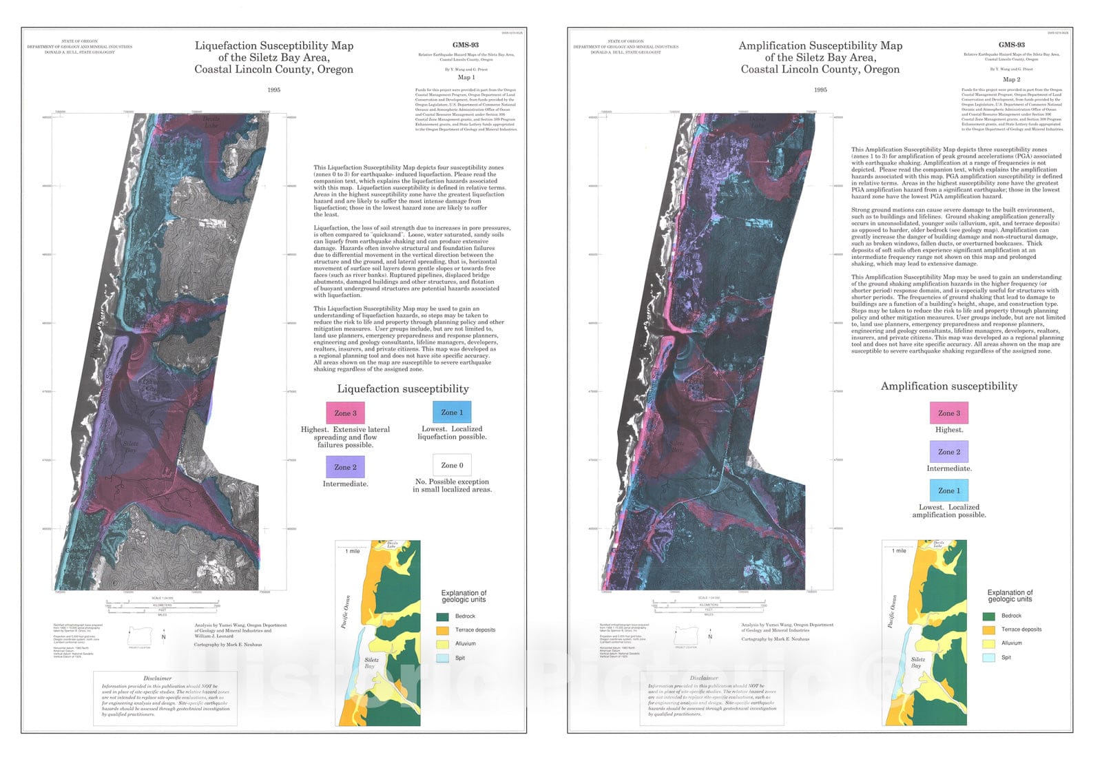 Map : Relative earthquake hazard map of the Siletz Bay area, coastal L ...