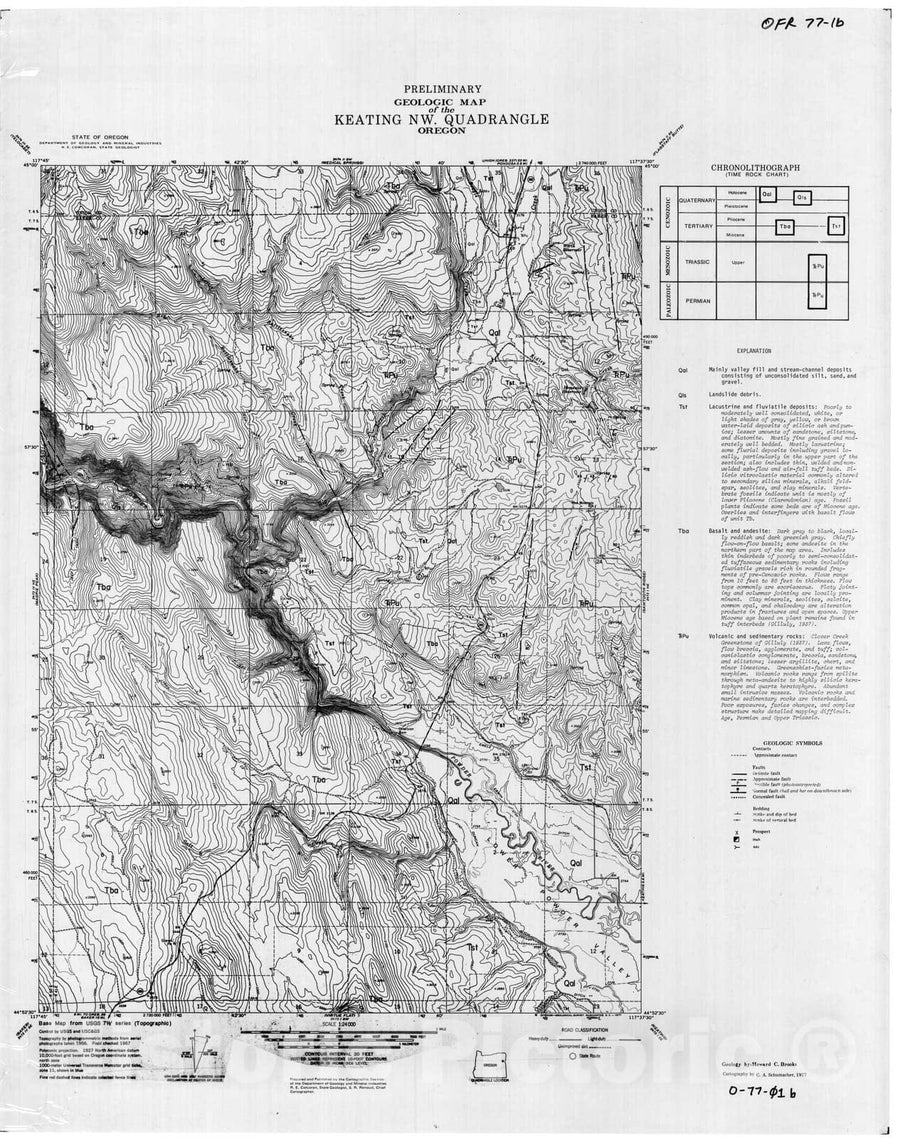 Map : Preliminary geologic map of the Keating NW quadrangle, Baker and ...