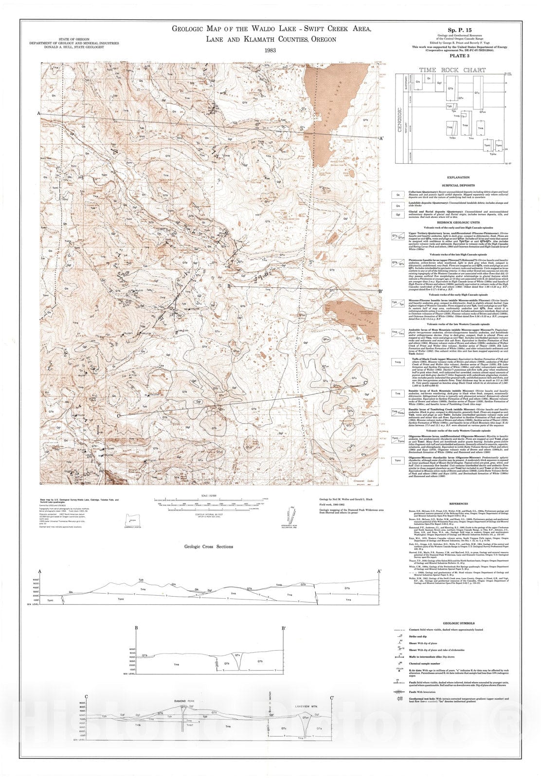Map : Geology and geothermal resources of the central Oregon Cascade R ...