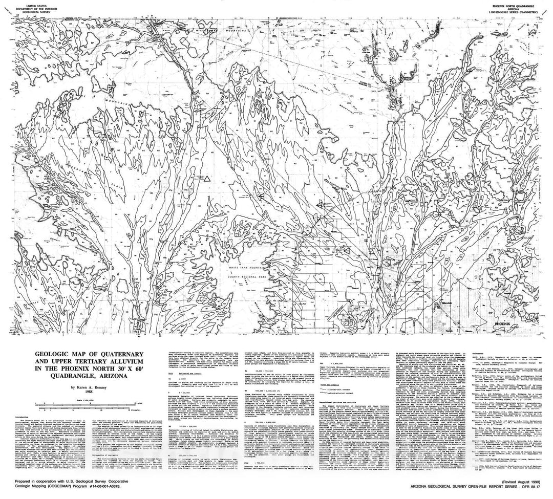 Map : Geologic map of Quaternary and upper Tertiary alluvium in the Ph ...