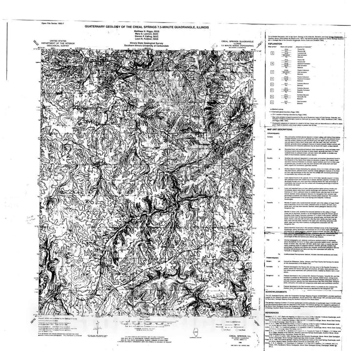 Map : Quaternary geology of the Creal Springs 7.5-minute quadrangle, I ...