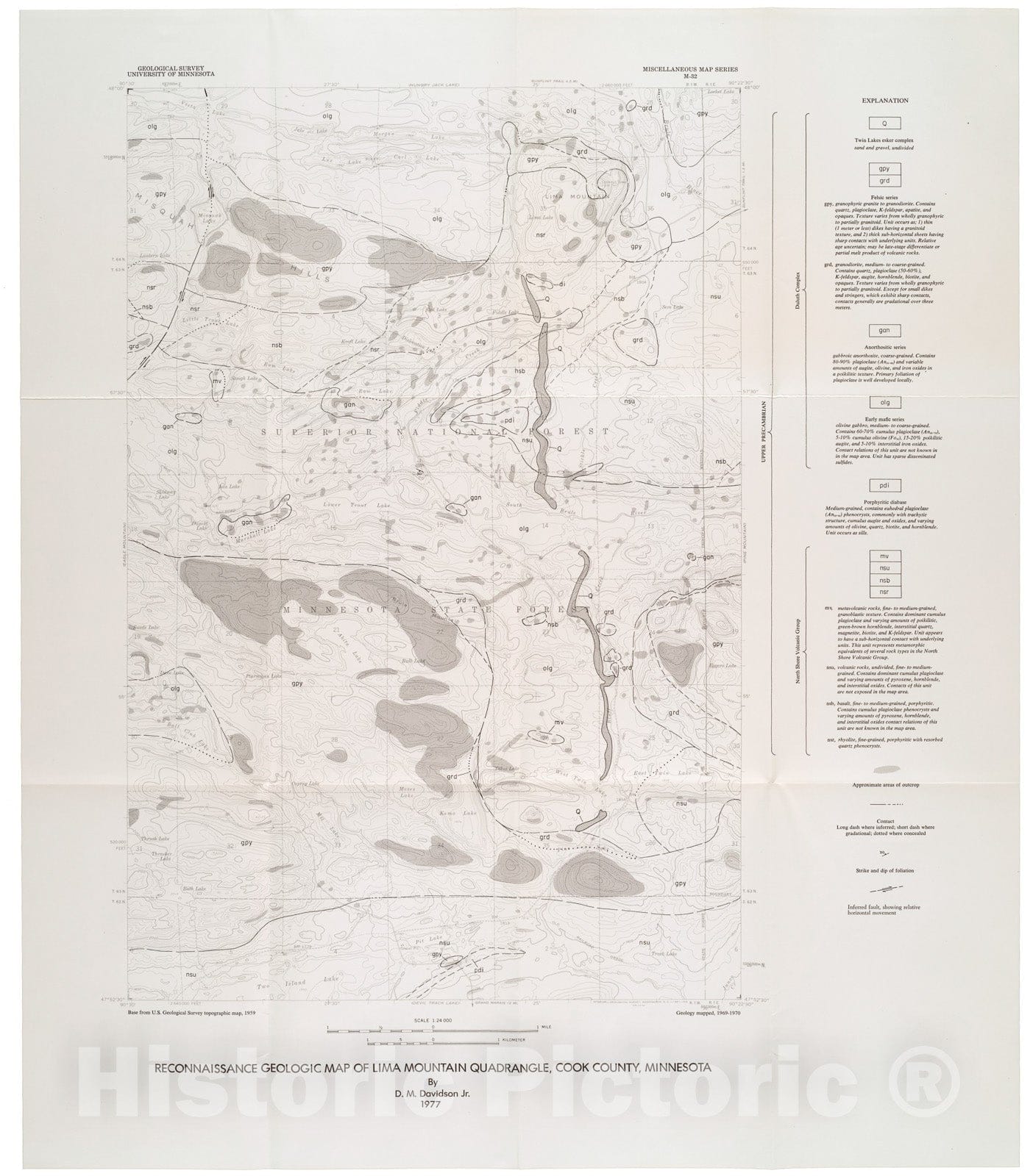 Map : Reconnaissance geologic map of Lima Mountain quadrangle, Cook Co ...