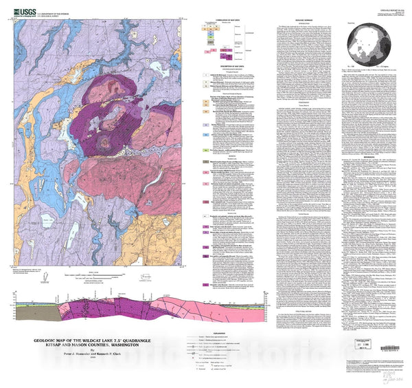 Map : Geologic map of the Wildcat Lake 7.5' quadrangle, Kitsap and Mas ...