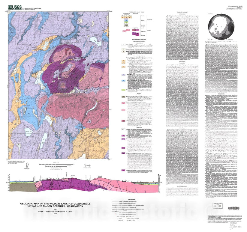 Map : Geologic map of the Wildcat Lake 7.5' quadrangle, Kitsap and Mas ...