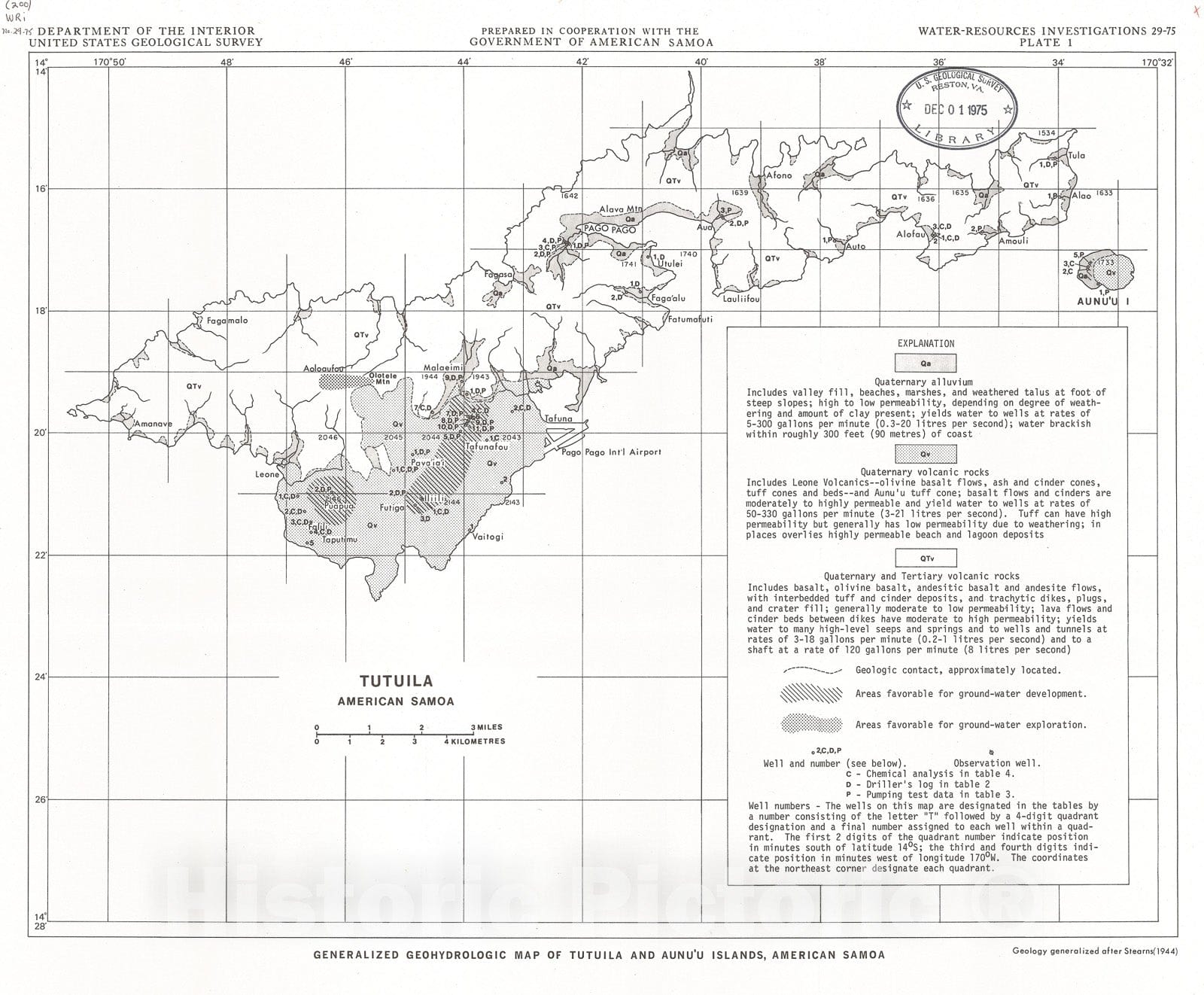 Map : Ground-water resources of American Samoa with emphasis on the Ta ...