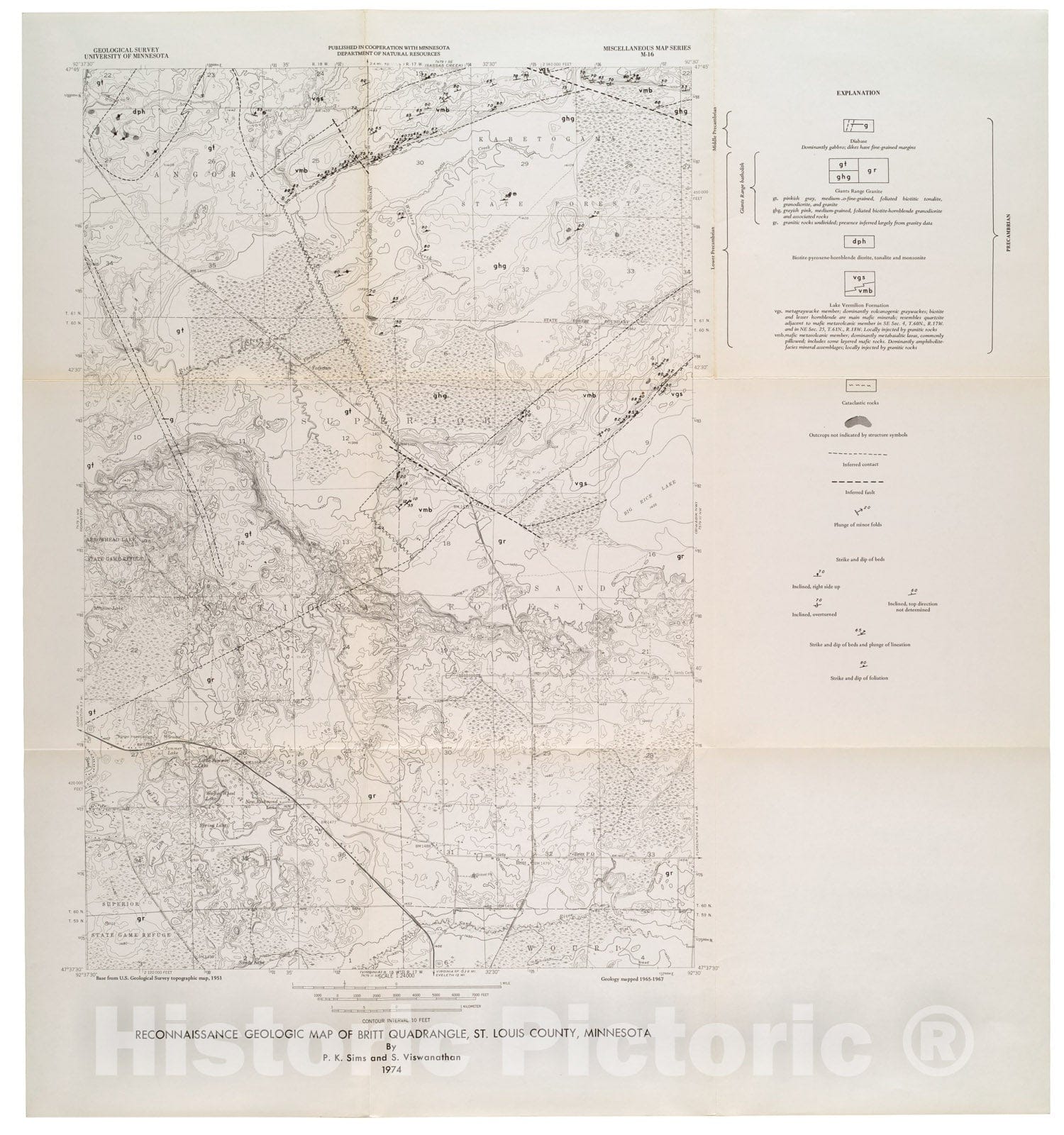 Map : Reconnaissance geologic map of Britt quadrangle, St. Louis Count ...